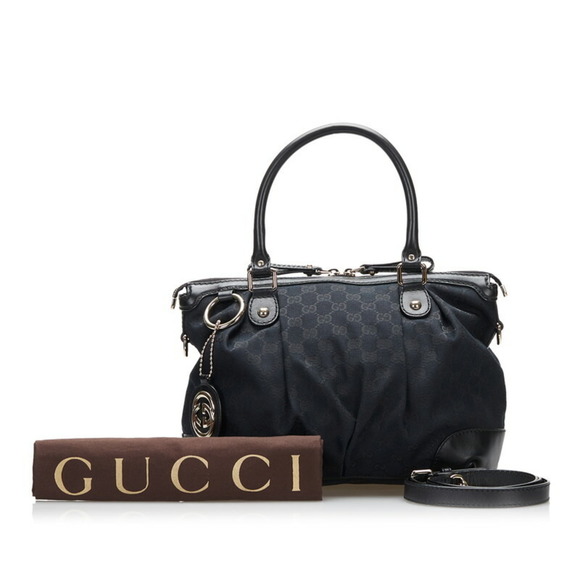 Gucci | Bags | Gucci Gg Canvas Suki Handbag Shoulder Bag 24792 Black ...